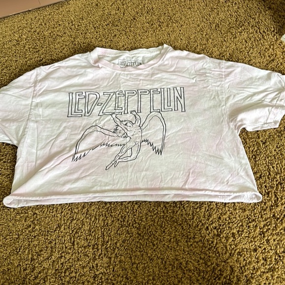 led zeppelin | Tops | Led Zeppelin Graphic Cropped T | Poshmark